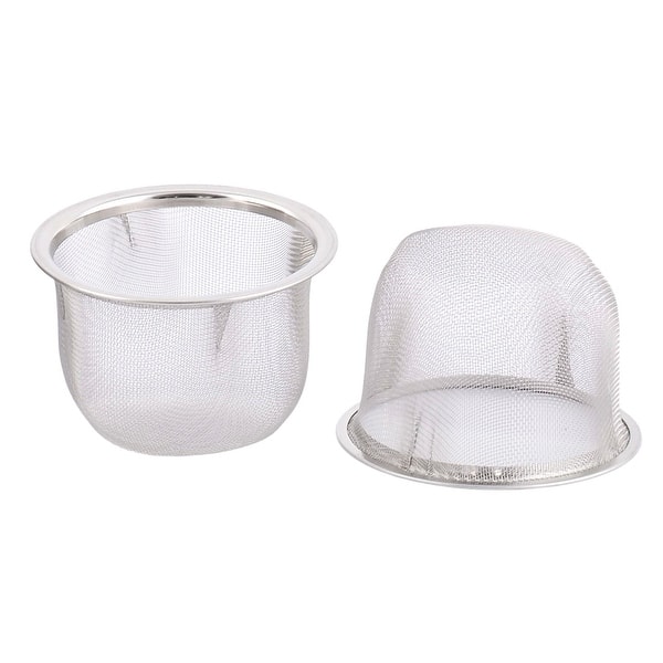 Stainless Steel Round Mesh Tea Leaf Spice Teapot Filter Strainer 70mm ...