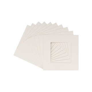 8x8 Mat for 20x20 Frame - Precut Mat Board Acid-Free White 8x8 Photo ...