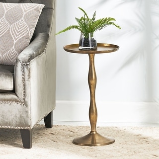 Metter Indoor Aluminum Handcrafted Accent Table by Christopher Knight ...