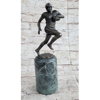 Football Player Nfl Bronze Trophy Sculpture Statue Figure Marble Base ...