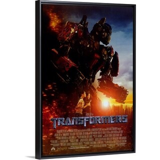 "Transformers (2007)" Black Float Frame Canvas Art - Bed Bath & Beyond ...