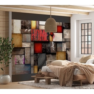Surface Texture Wallpaper Wall Mural - Colorful Home Blocks - Bed Bath ...