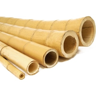 Natural Decorative Bamboo Poles Fence Garden Stakes (10 Poles) - 2 in x ...