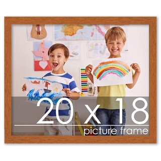 20x18 Traditional Honey Pecan Complete Wood Picture Frame with UV ...