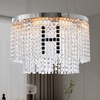 Modern Crystal Chandelier Round Cristal Lamp Luxury Home Decor Light ...
