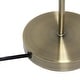 Simple Designs Modern Table Lamp with Curved Metal Base - AntiqueBrass ...