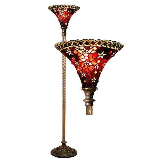Tiffany-style Vintage Star Torchiere Lamp - On Sale - Overstock - 27102531