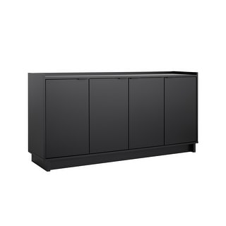 Prepac Simply Modern 4 Door 60" W x 30" H x 16" D Storage Cabinet - 60 ...
