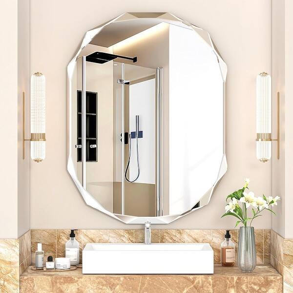 frameless rectangle wall mirror