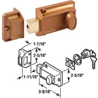 Defender Security Brass Night Lock Single Rim Deadlock - 1 Each - Bed ...
