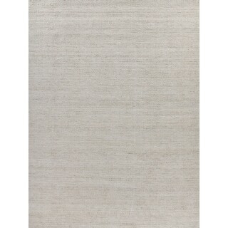 EXQUISITE RUGS Catalina Hand-loomed Wool/Bamboo Silk Silver Area Rug ...