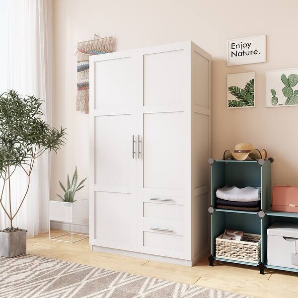 High wardrobe with large storage spaces - Bed Bath & Beyond - 37172393