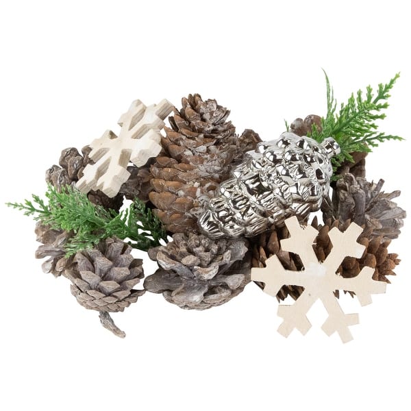 pine cone snowflakes