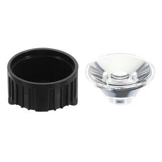 10 Set 20mm 45 Degree LED Lens with Stand Holder for Flashlight, Black ...