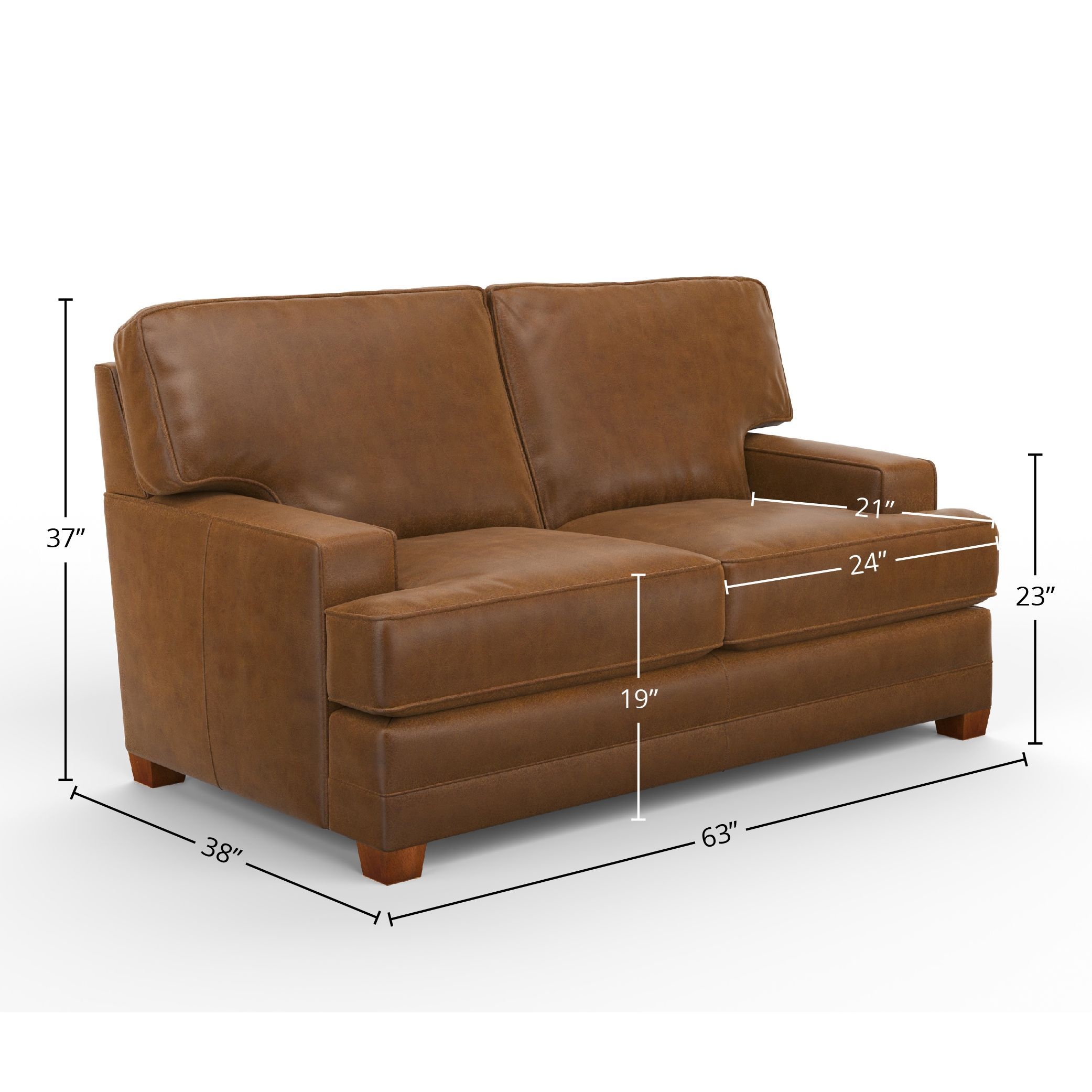 Lanier 63 Wide 100 Full Top Grain Leather Loveseat Bed Bath Beyond 40649497