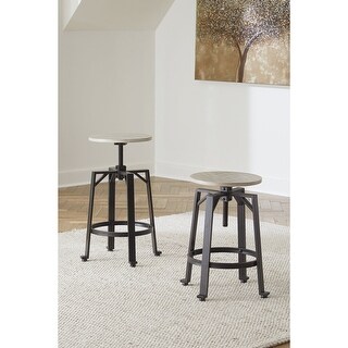 Signature Design by Ashley Karisslyn Whitewash/Black Adjustable Height ...