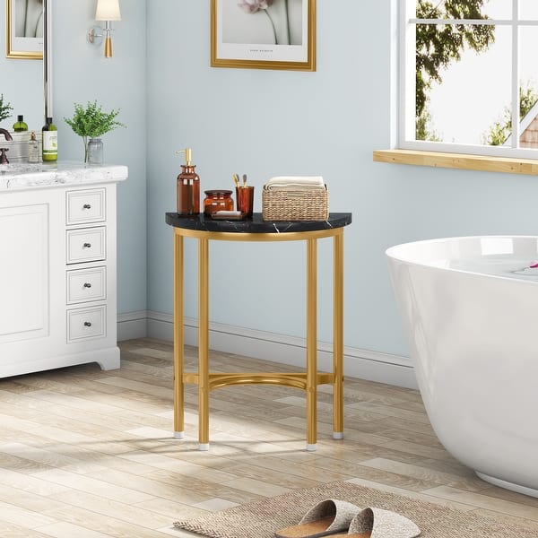 small marble bathroom table