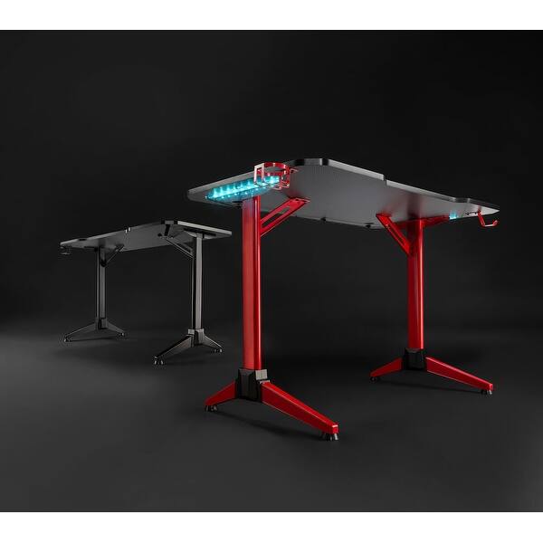 Computer Gaming Desk Table with Multi-Color LED Light - Bed Bath ...