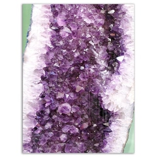 Purple Precious Stones - Abstract Digital Art Glossy Metal Wall Art ...