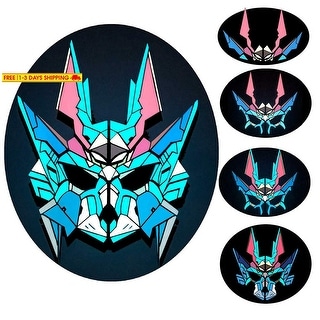 7 Modes Led Mask Sound Activated Light Up Face Masks with 9 Flashing ...