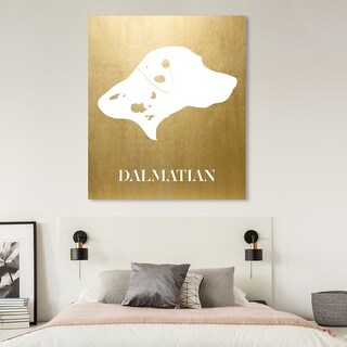 Oliver Gal 'Dalmatian Inverted' Animals Wall Art Canvas Print - Gold ...