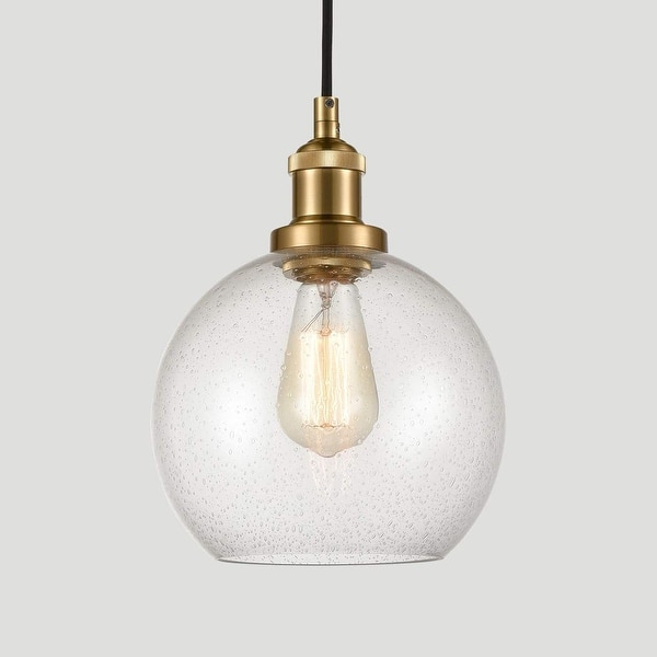 Bellaria Industrial Vintage Bubble Glass Pendant Light Metal Hanging ...