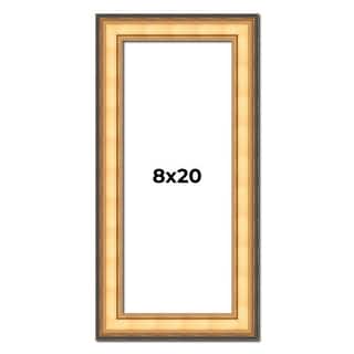 8x20 Frame Gold Plein Aire Solid Wood Picture Frame Width 2 Inches ...