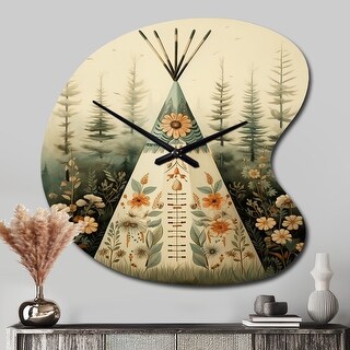 Beige Native Tipi Serenity In Nature - Native American Art Large Wall ...