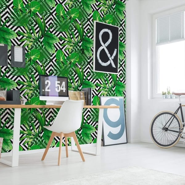 trellis wallpaper green
