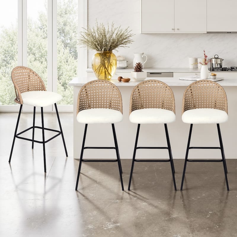 Beige Low Back Counter and Bar Stools - Overstock