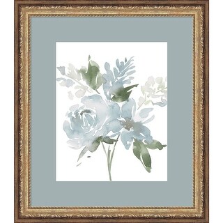Lucille Price 'Restful Blue Floral II' Framed Art - Bed Bath & Beyond ...