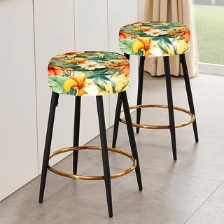 Designart - Tropical Greens Warm Earth Tones - Upholstered Floral Bar ...