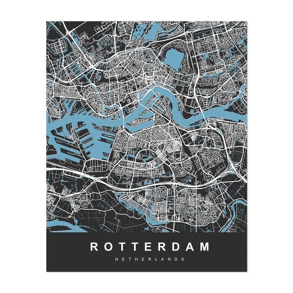 Rotterdam South Holland Netherlands Maps City Plant Art Print/Poster ...