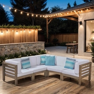 V-Shaped Patio Outdoor Furniture Sofa Set with Cushion - Bed Bath ...