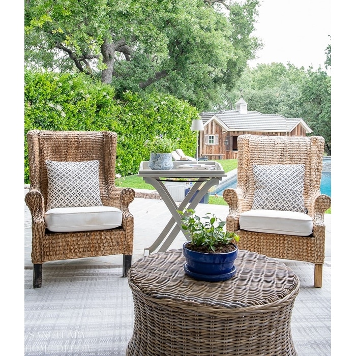 SAFAVIEH Ruxton Dark Brown Wicker Ottoman On Sale Bed Bath Beyond 20602813