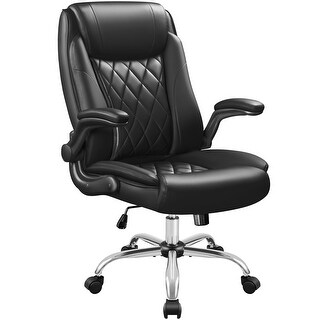 Executive Office Chair, Ergonomic High Back with Adjustable Flip-up ...