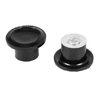 Unique Bargains 0.2" Mounting Hole Dia Black Plastic Round Handgrip ...