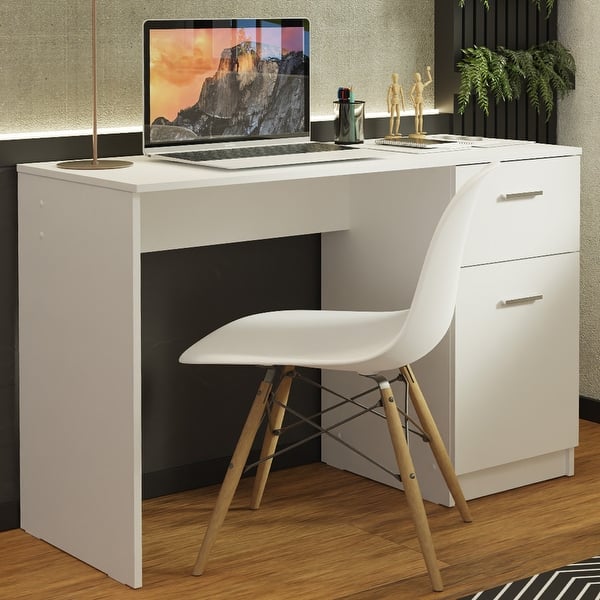 Madesa Compact Computer Desk Study Home Office 43 Inch Student Writing ...