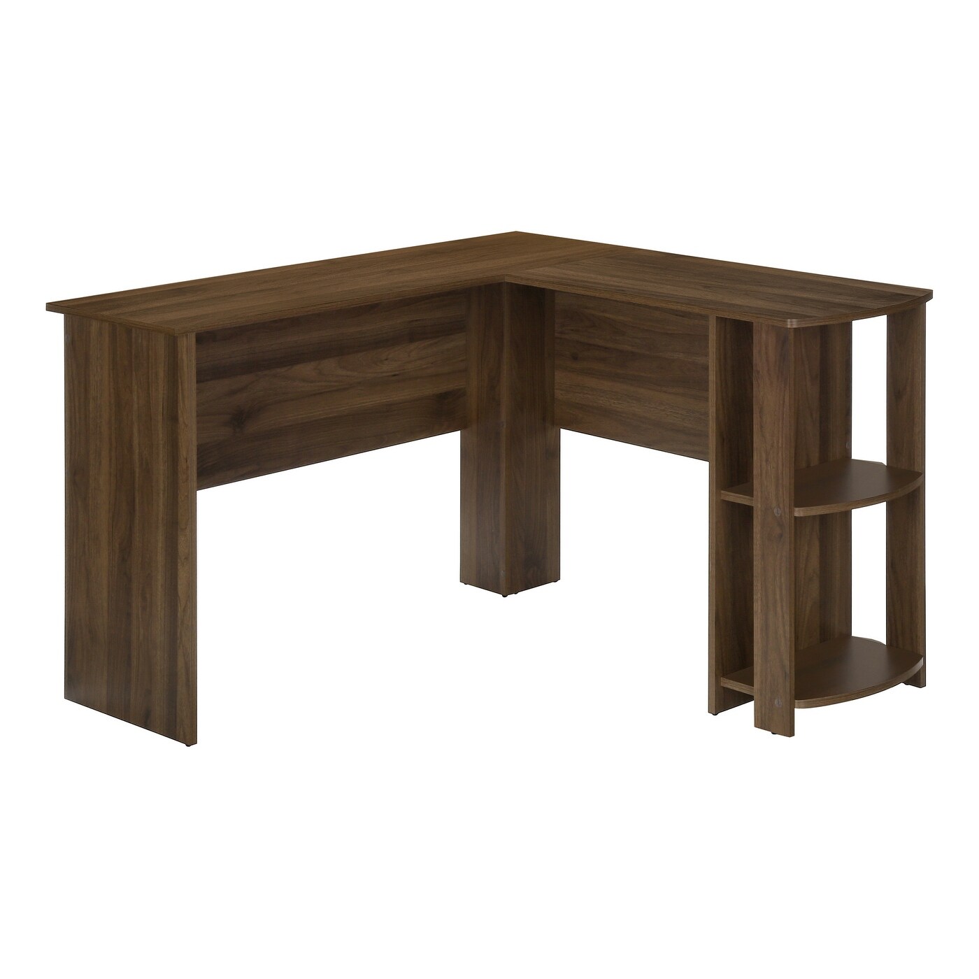 Contemporary Corner Desk with Wood Look Finish Open and Closed Storage Ideal for Home or Student Workspaces Bed Bath Beyond 42220861