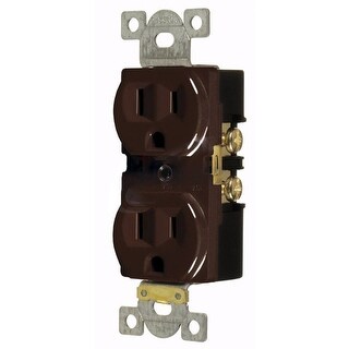 15 AMP Rectangle Coffee Electrical Receptacle Plastic-Aluminum American ...