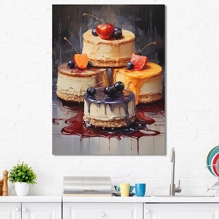 Designart "Delicious Cheesecakes Dessert III" Desserts Wall Art - Bed ...