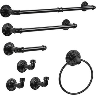 Bathroom Hardware Fixture Set Industrial Towel Bar Sets - Bed Bath ...