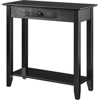 Hall Table with Drawer and Shelf, Black - Bed Bath & Beyond - 43765880