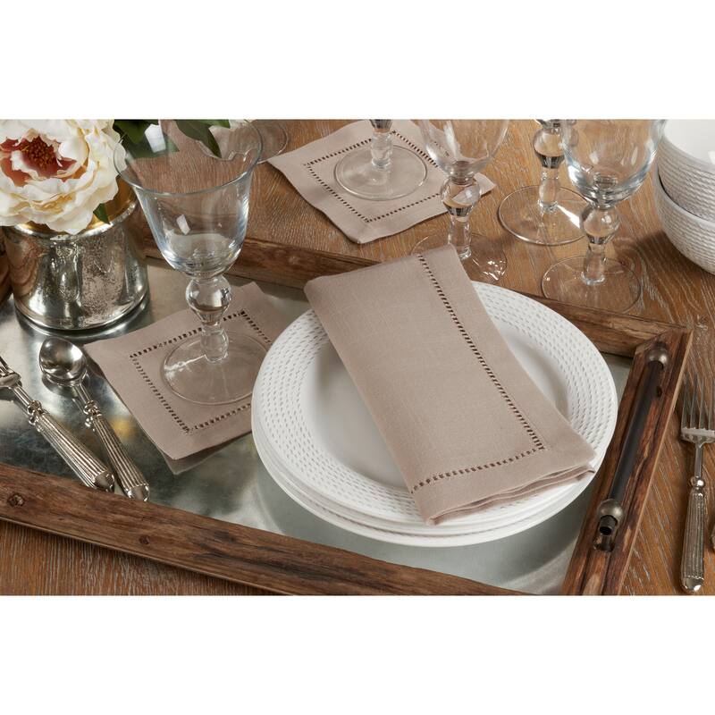 Classic Hemstitch Border Dinner Napkin (Set of 12) - Overstock - 30699355