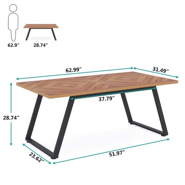 63 Inch Simple Modere Executive Desk, Large Office Computer Writing ...
