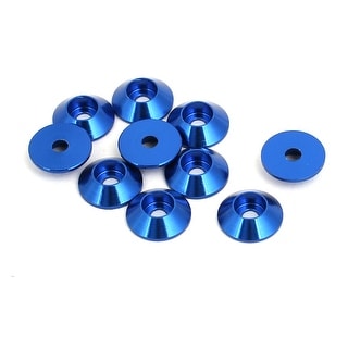 Aluminium Alloy, Cone Shaped Round Cup Bumper Washers - Blue - Bed Bath ...