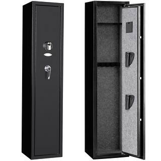 Steel Fingerprint Unlock Gun Safe for 4 Rifles - Bed Bath & Beyond ...