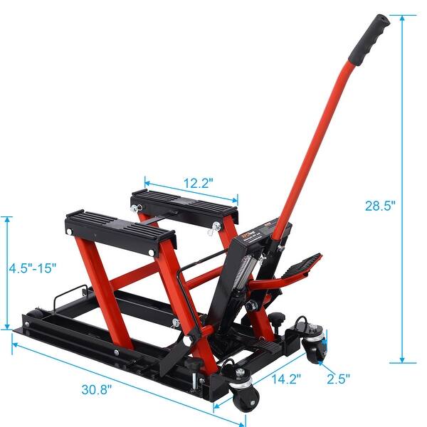 Hydraulic Foot-Operated Hoist Stand with 4 Wheels - Bed Bath & Beyond ...