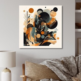 Designart "Black And Gold Minimalist Symphony" Minimalism Metal Wall ...