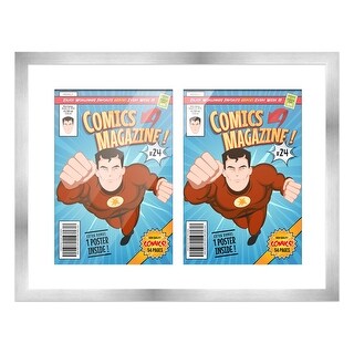 Comic Book Frame Wall Display with Mat for 2 Current Era Comics ...
